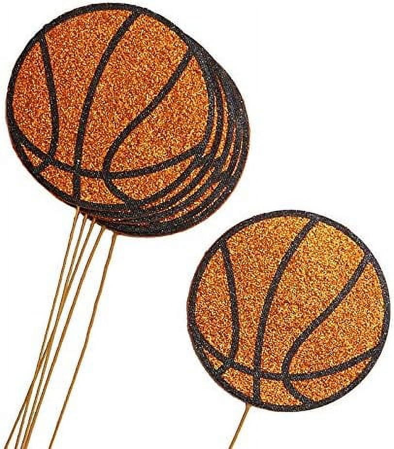 Large Basketball Floral Arrangement Picks (Set Of 6) - Stems For ...