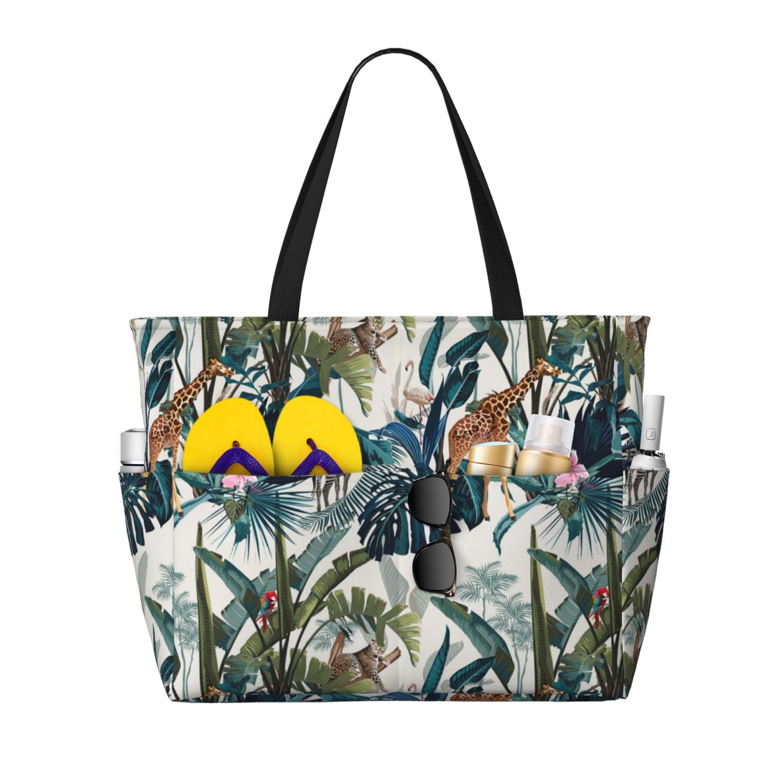 Large Beach Bag For Women, Hawaiian Style Giraffei Waterproof Beach ...