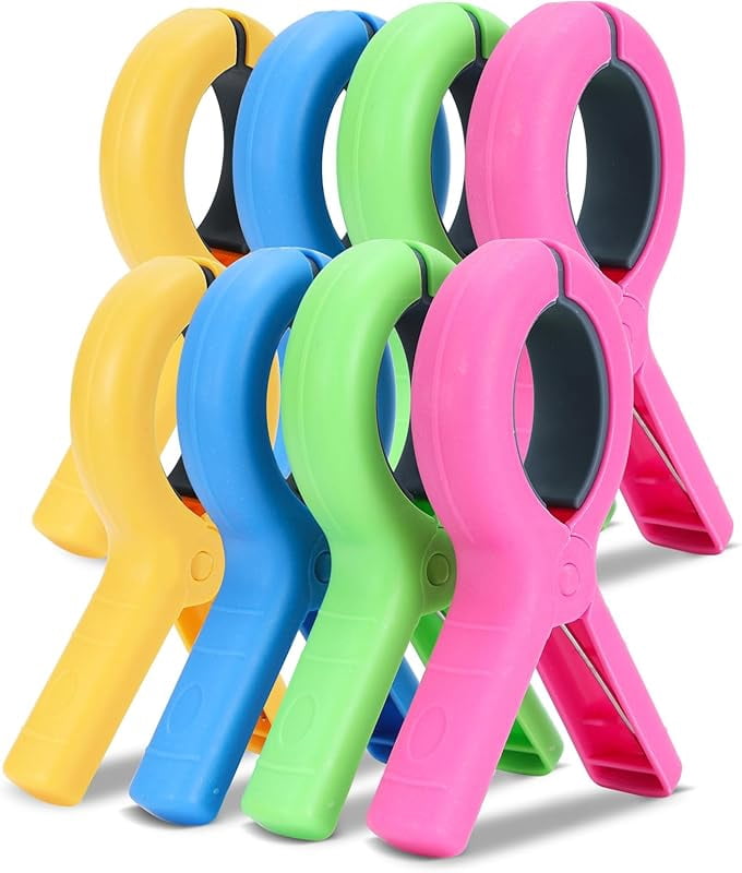 Large Beach Towel Clips for Beach Chairs 5.1 Inch, 8 Pack Towel Clip ...