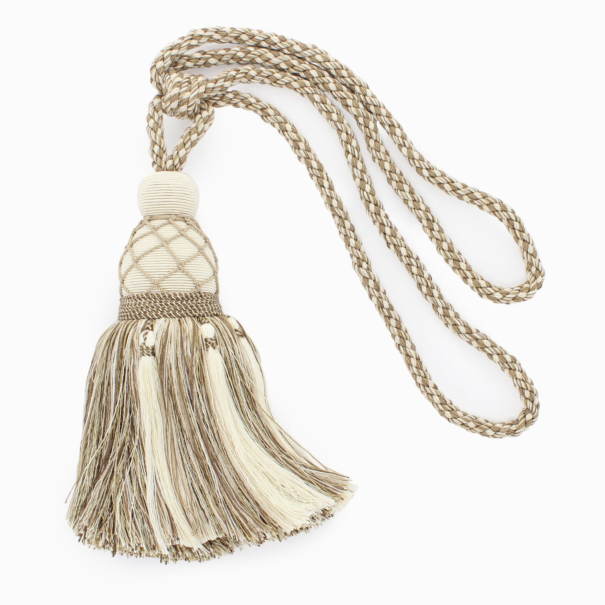 DECOPRO Large Beautiful Curtain & Drapery Tassel Tieback with Elegant ...