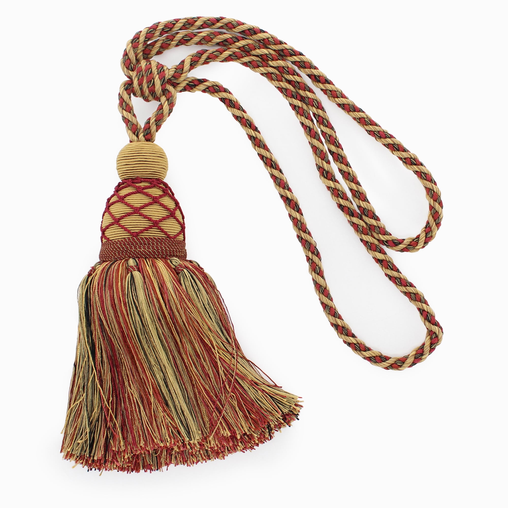 DECOPRO Large Beautiful Curtain & Drapery Tassel Tieback with Elegant ...