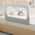 Large Bed Guard Rail for Toddlers - Foldable & Adjustable Heights Baby ...