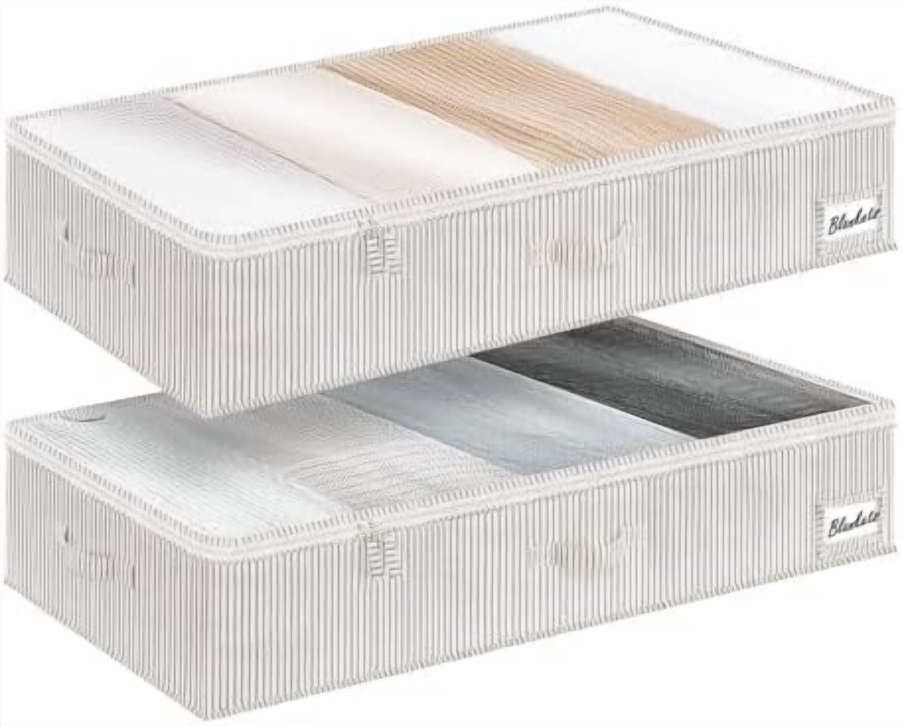 Large Under Bed Storage Containers with Handles and Label Holder, 2 ...