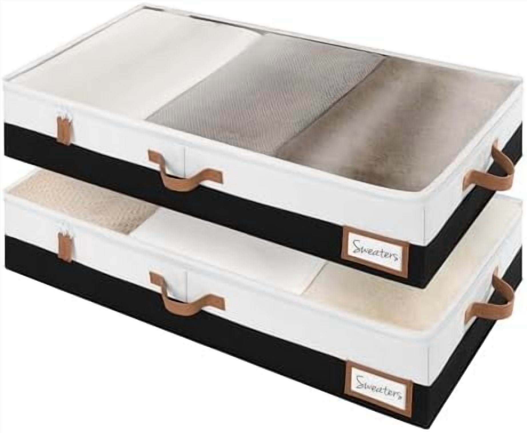 Large Under Bed Storage Containers with Handles and Label Holder, 2 ...