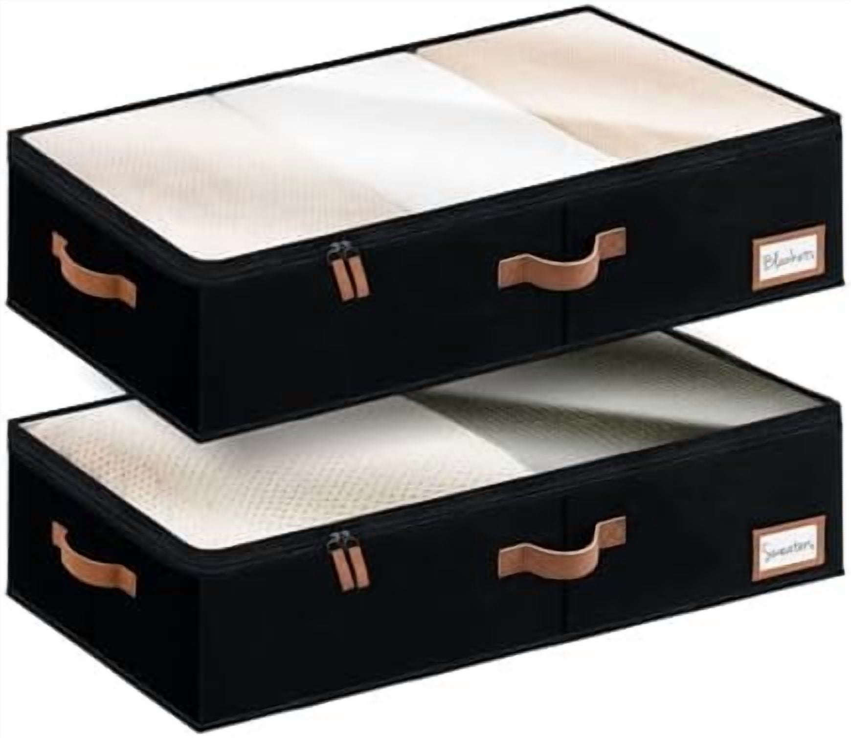 Large Under Bed Storage Containers with Handles and Label Holder, 2 ...