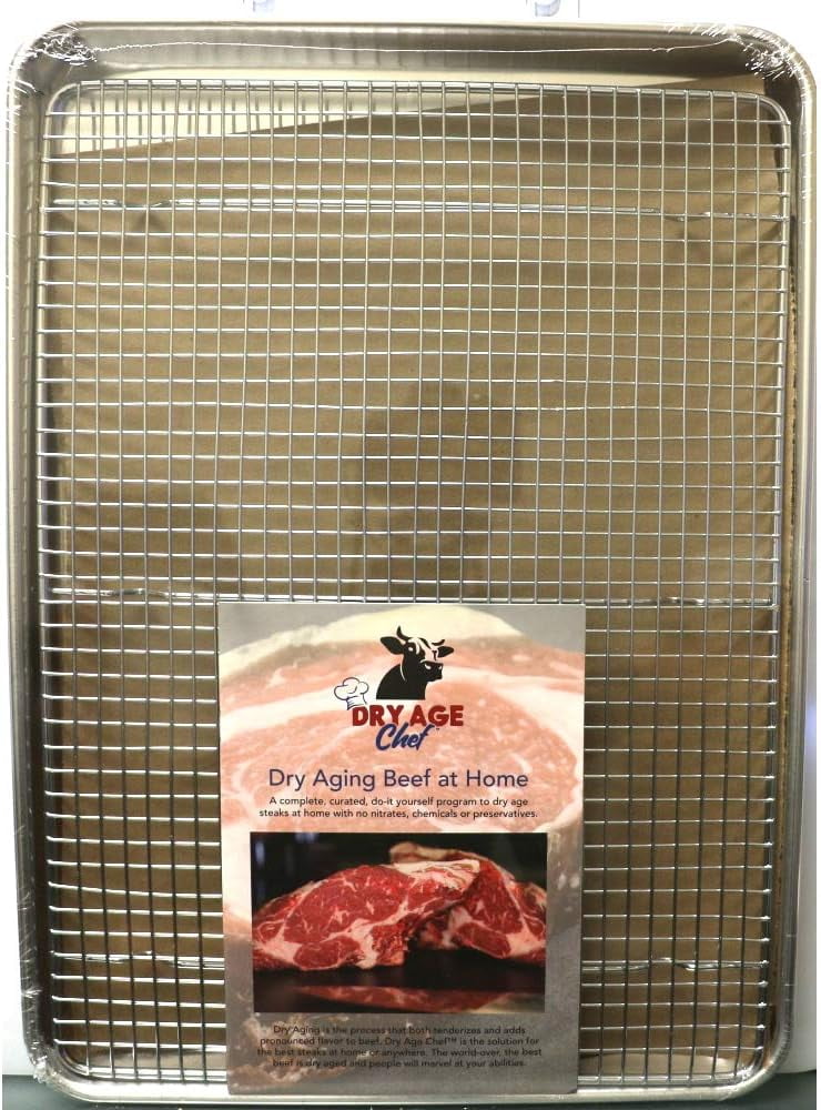 Large Beef Rack, Dry Aging Pan & Dry Aging Beef at Home Instructions ...