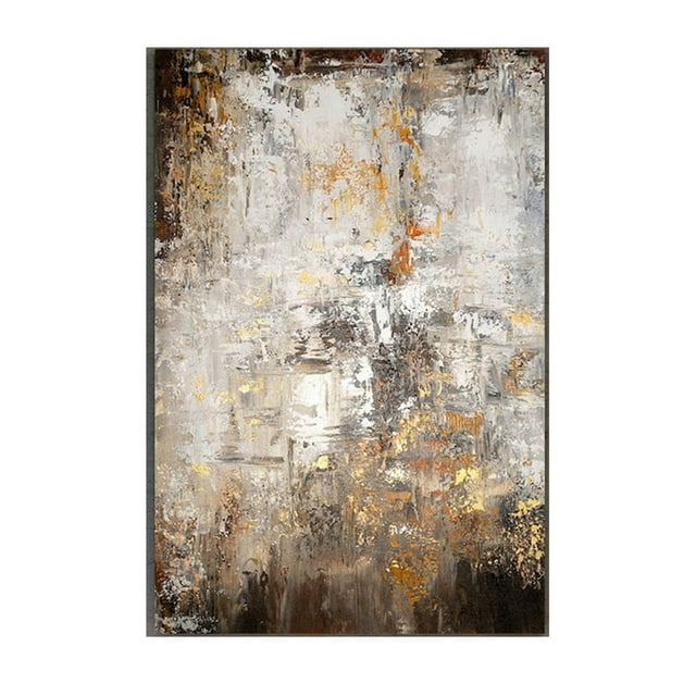Large Beige Gold Brown Abstract Handmade Painting For Living Room Wabi ...