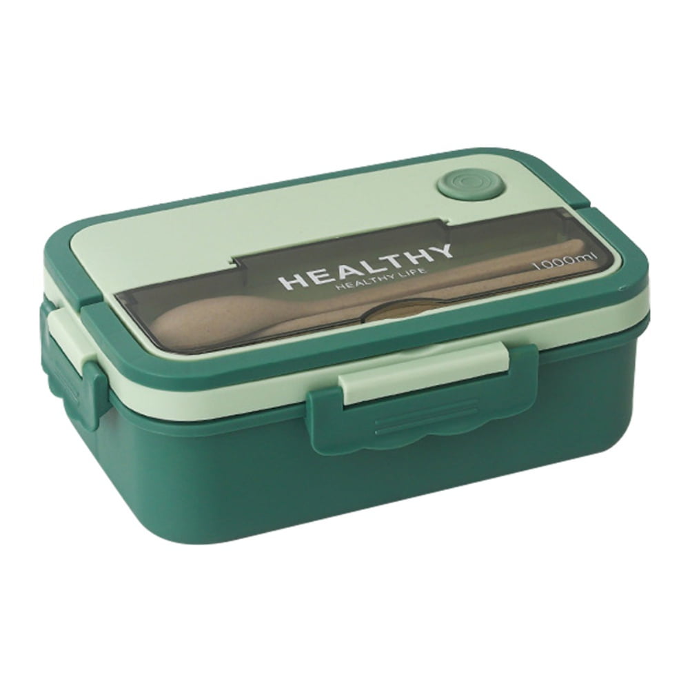 Large Bento Box, 1000ml Wheat Straw Leak-Proof Lunch Bento Box 3 ...
