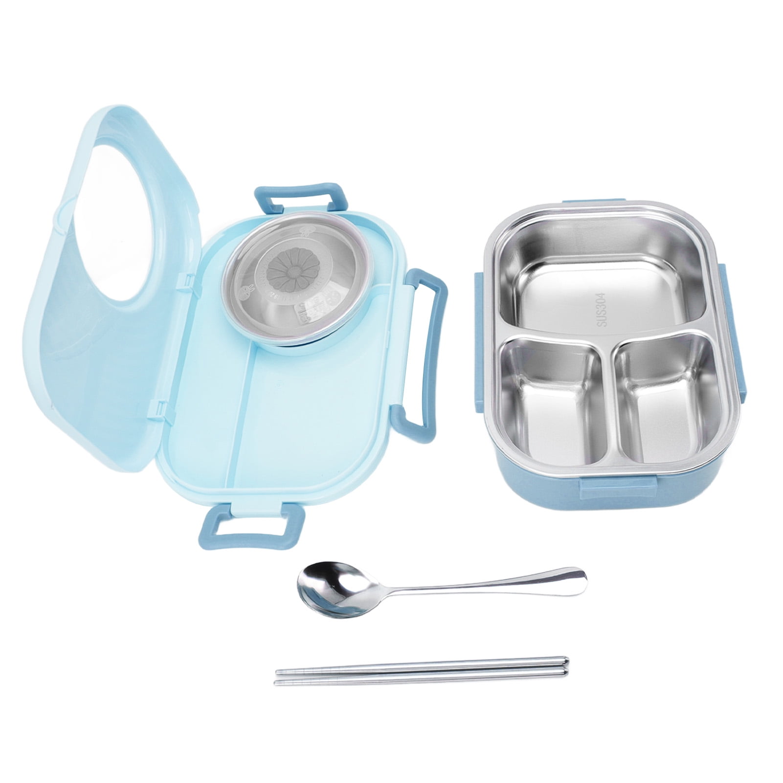 Large Bento Box Adult Lunch Box, Reusable, Including bowl, Fork And ...