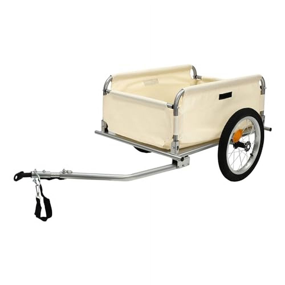 Large Bicycle Cargo Trailer Steel Frame Storage Cart Wheel Swivel 110 ...