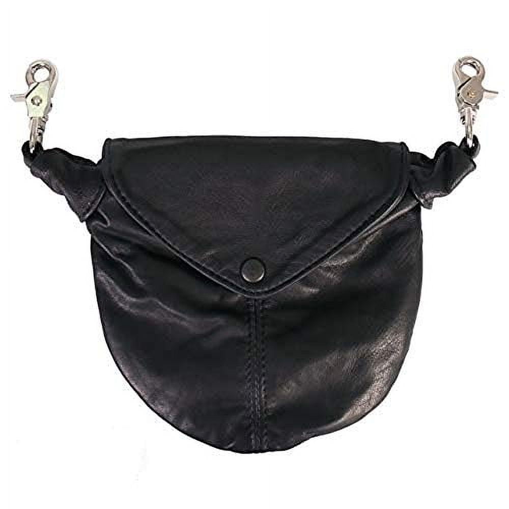 Large Biker Clip Pouch - Officially Licensed, Genuine US Leather, Front ...