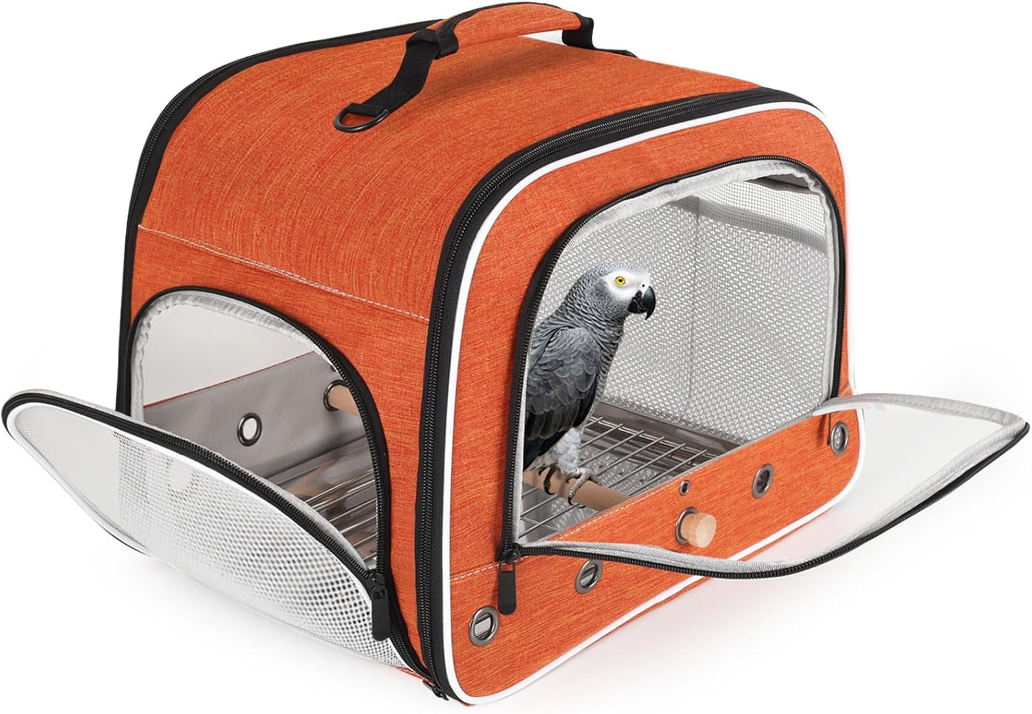 Large Bird Carrier Cage, Portable Bird Carrying Bag with Tray and Grate ...