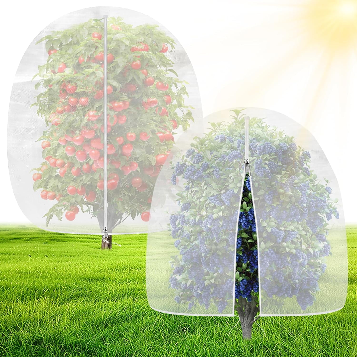 Large Bird Netting for Garden Blueberry Bushes Fruit Tree Netting Cover ...