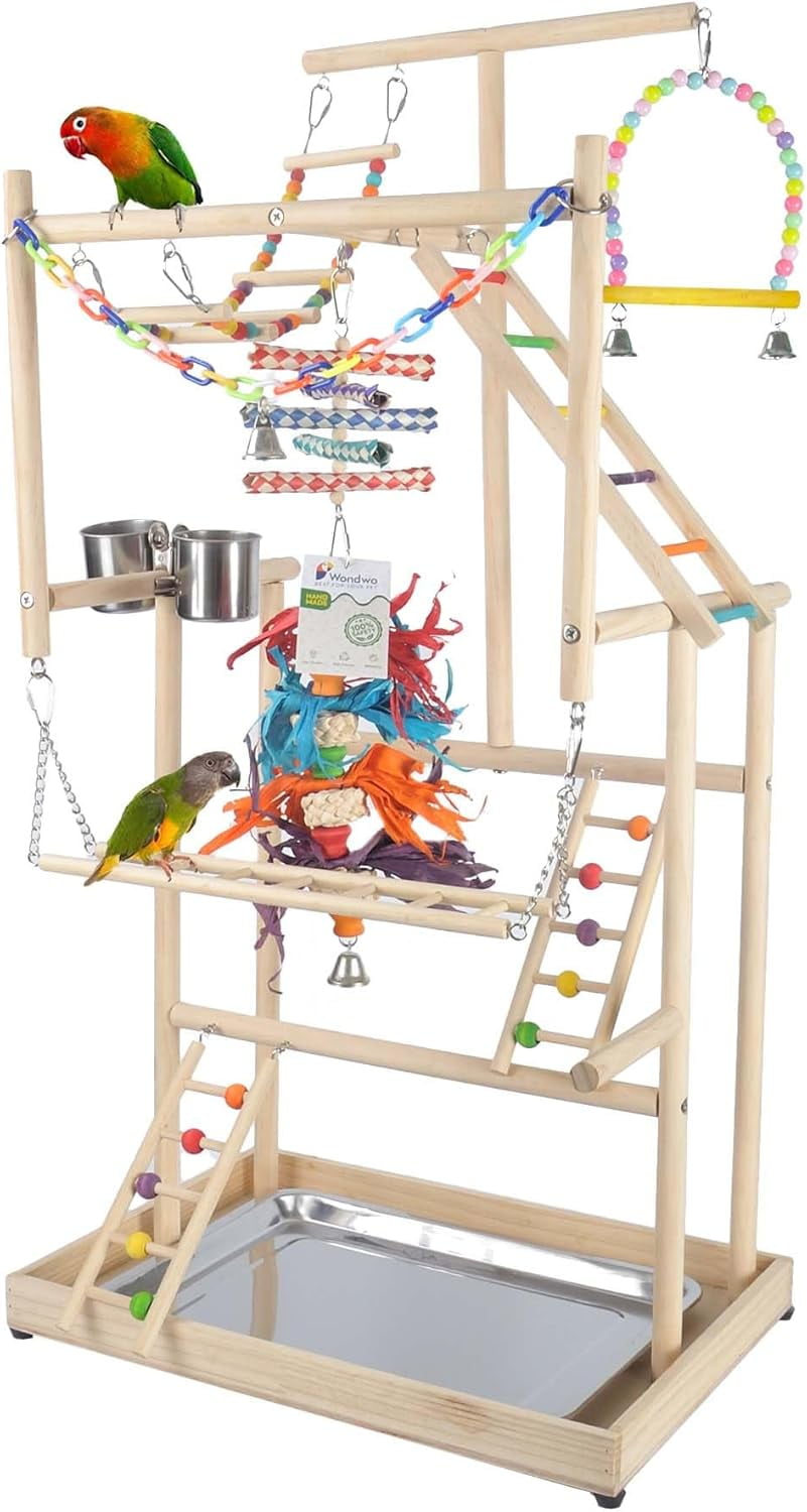 Large Bird Playground Wooden Playpen (4-Layers) - Walmart.com