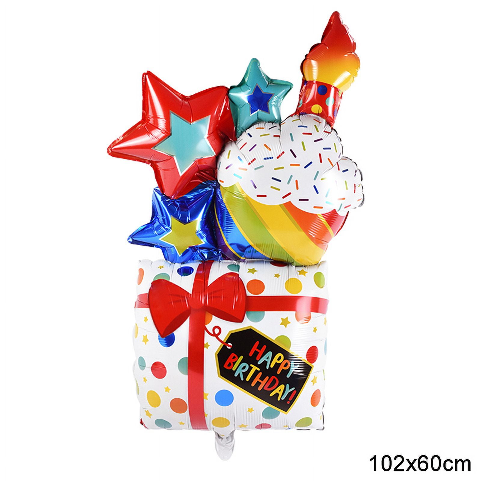 Large Birthday Cake Foil Balloons Cartoon Bear Cake Balloon Kids Toys ...