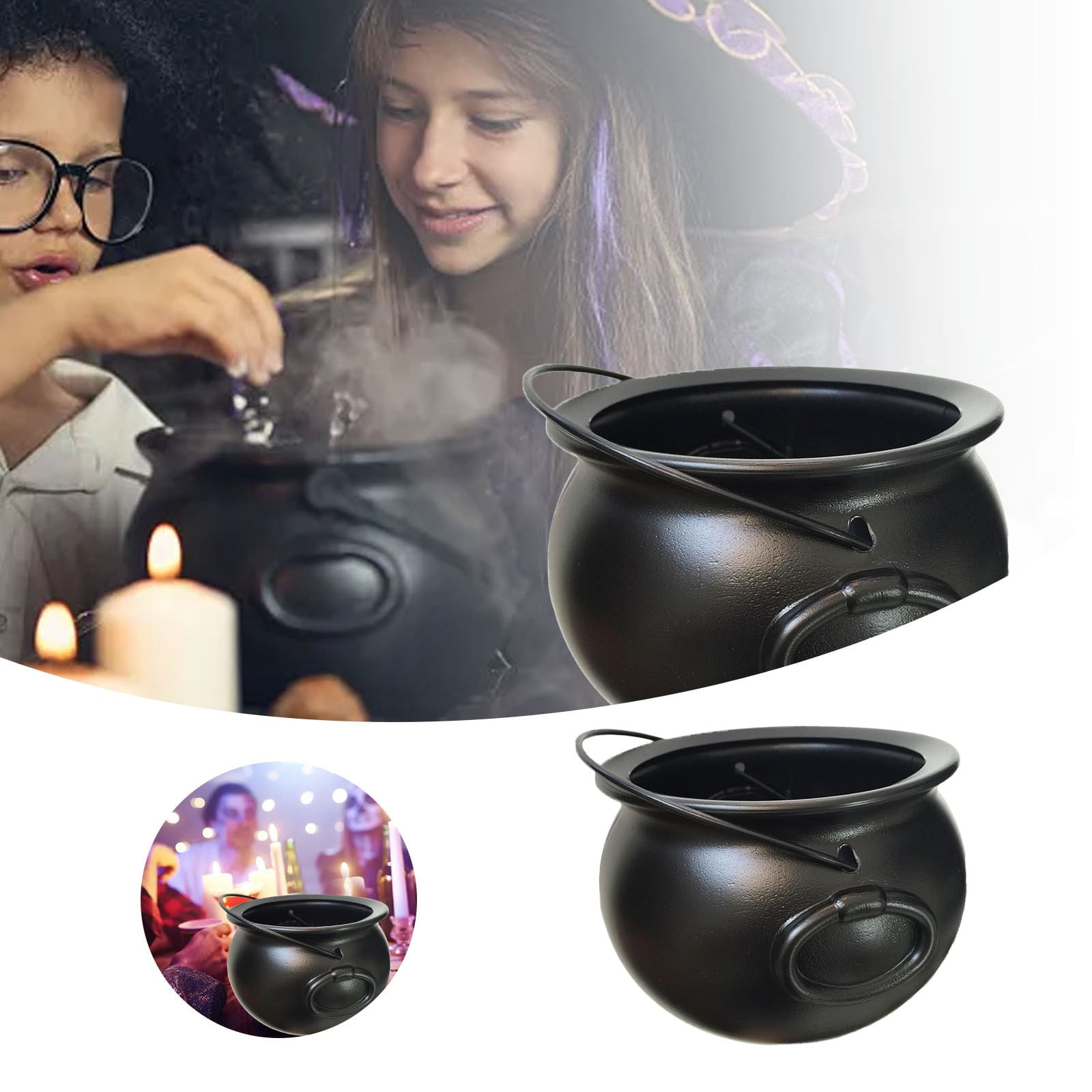 Large Black Cauldron 12.6", Candy Cauldron, Candy Kettle, Pot and ...