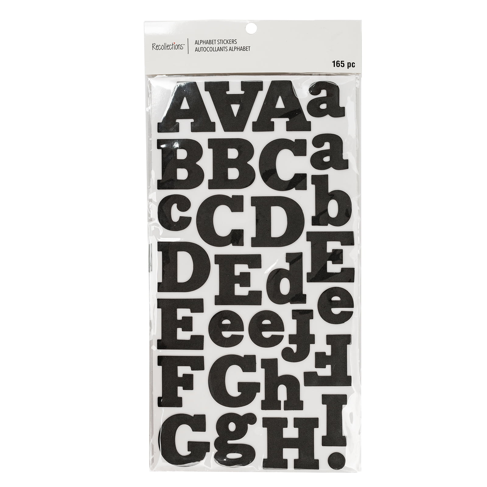 Large Black Foam Alphabet Stickers by Recollections - Bold 3D Letter ...
