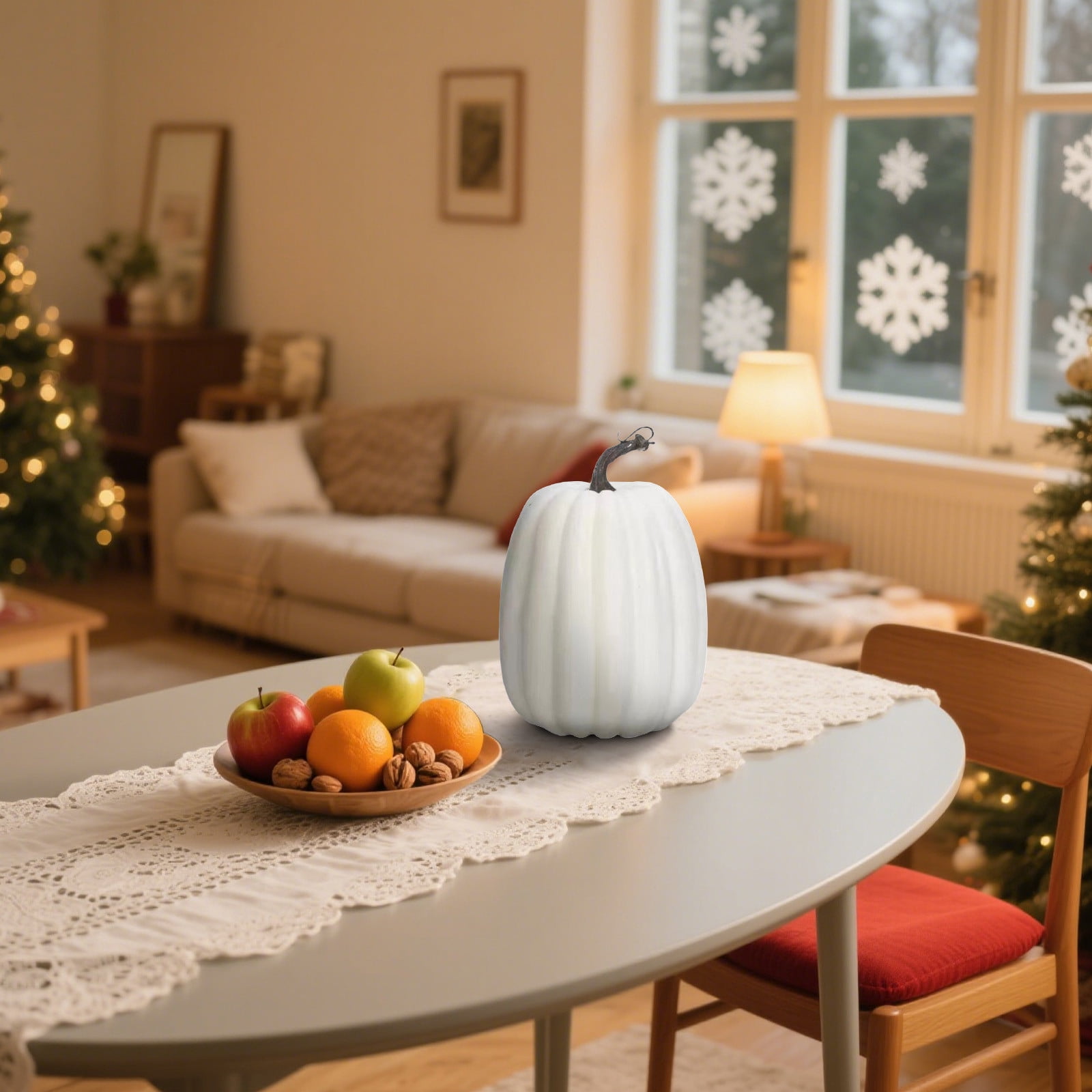 Large Black Foam Pumpkin Decoration | Lifelike Faux Pumpkin Halloween ...