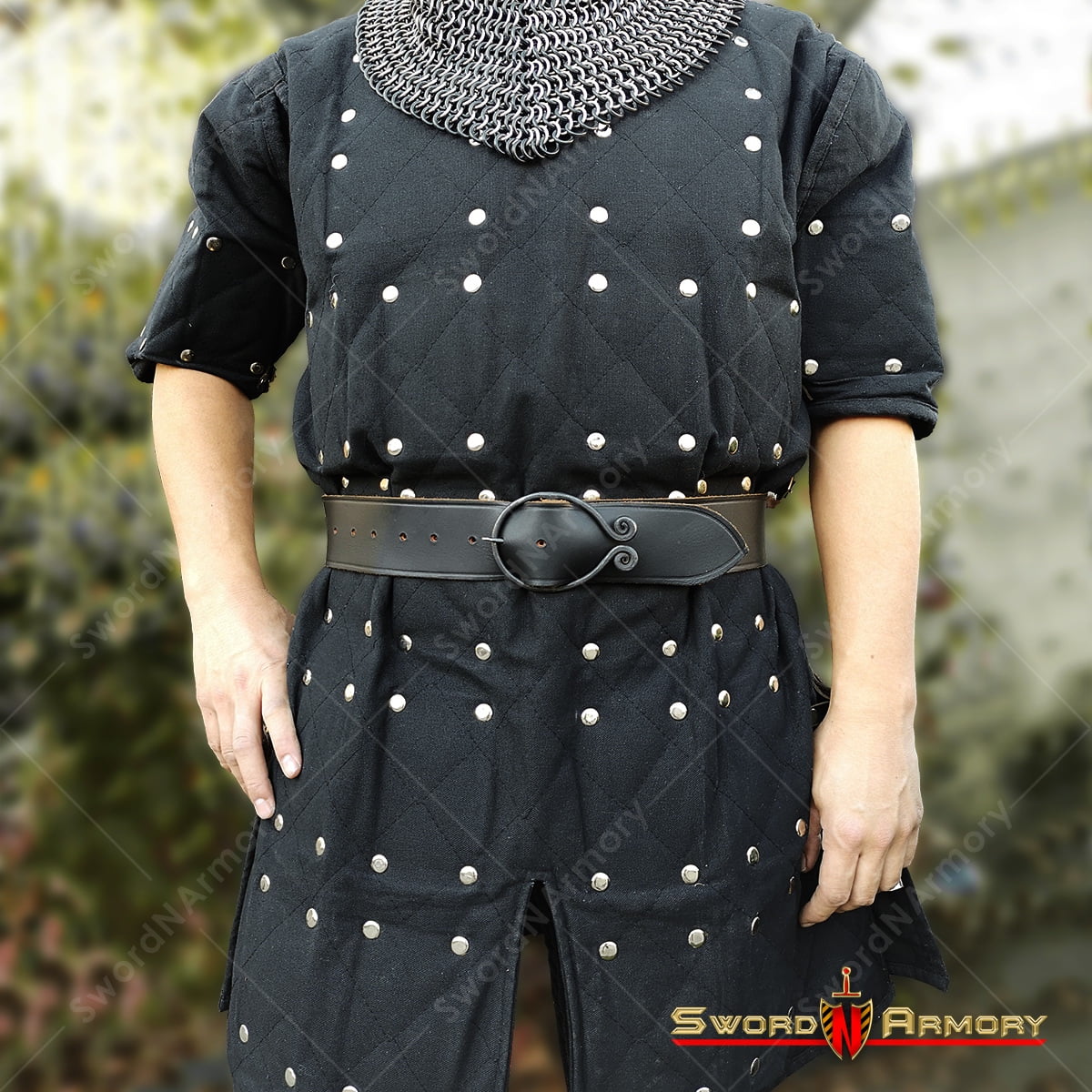 Large Black Medieval Renaissance Brigandine Steel Plated Armor Overcoat ...