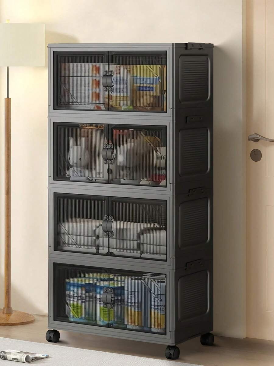 Large Black Plastic Storage Bins With Lids, Closet Organizers And ...