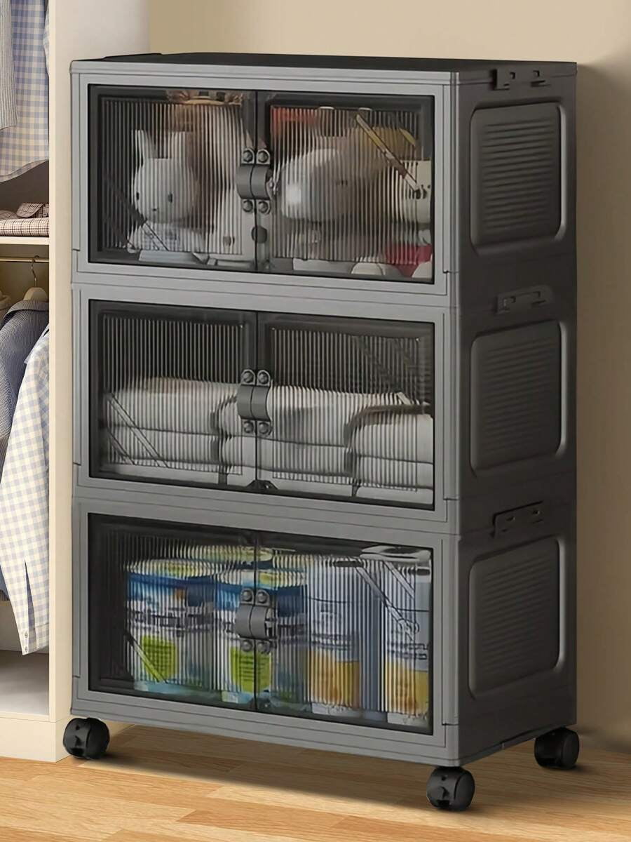 Large Black Plastic Storage Bins With Lids, Closet Organizers And ...