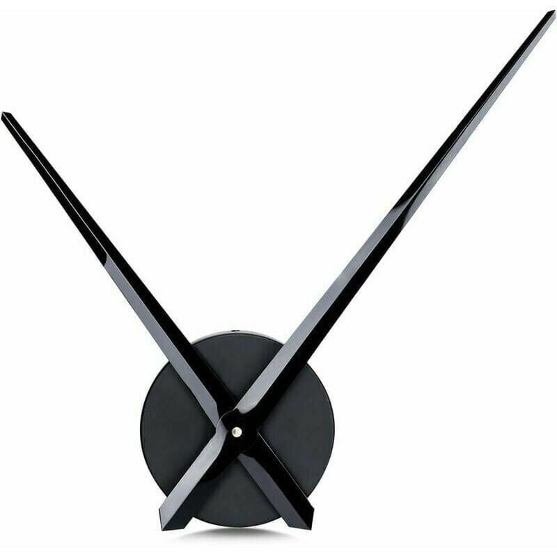 Large Black Single Hands Wall Clock Without Numbers, Long Needle Clock ...