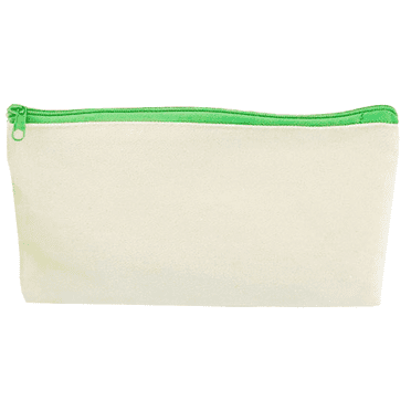 Blank Canvas Zipper Pouch for DIY Craft Canvas Makeup Bags with Canvas Cosmetic Bag, DELESYS ...