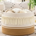 Large Blanket Basket (20"x13"),Woven Baskets for storage Baby Laundry ...