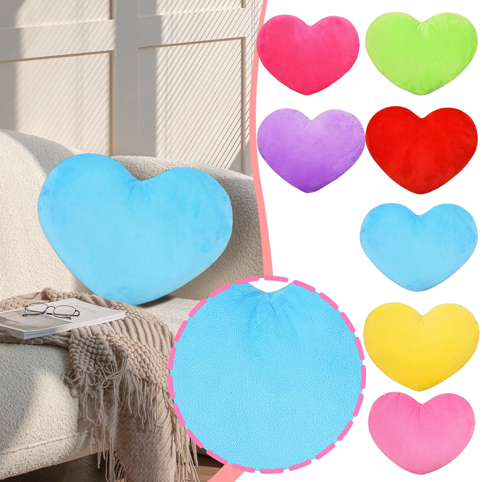 Large Blue Heart Stuffed Plush Puppet, 118-inch Valentine's Plush Doll ...
