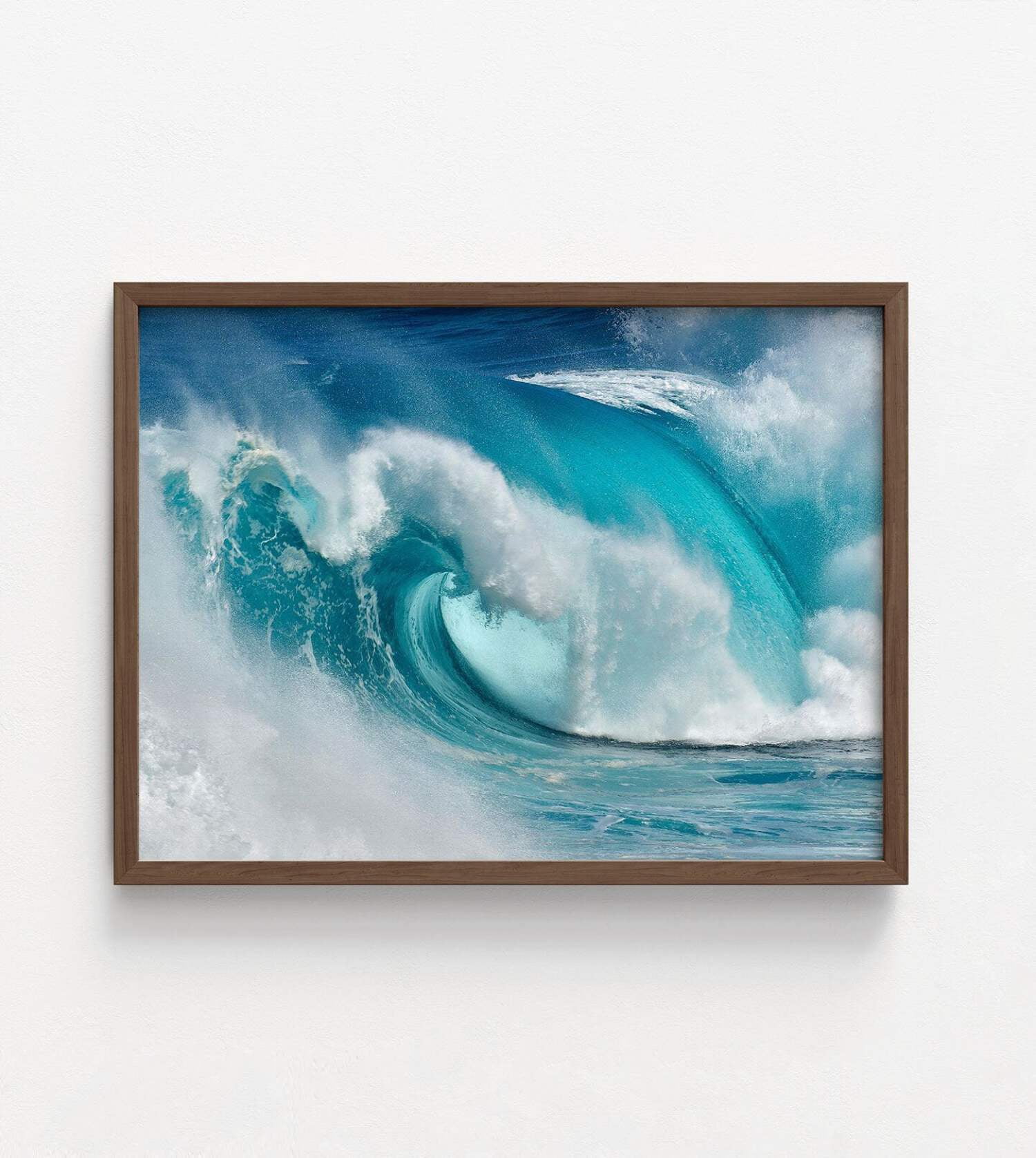 Large Blue Ocean Wave Oversized Wall Art Prints, Breaking Ocean Wave ...