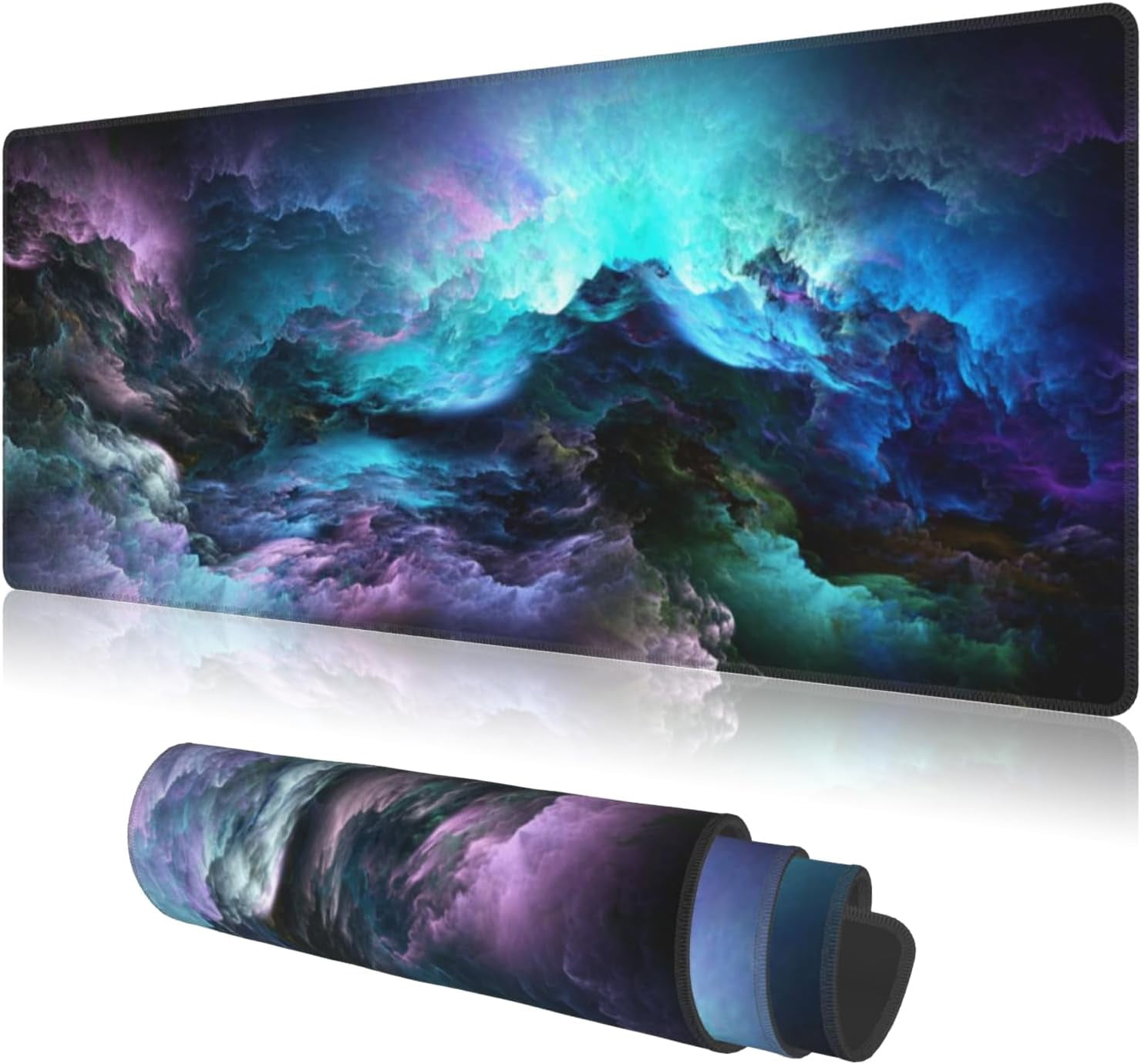 Large Blue Purple Nebulae Cosmic Galaxy Gaming Mousepad - Non-Slip ...