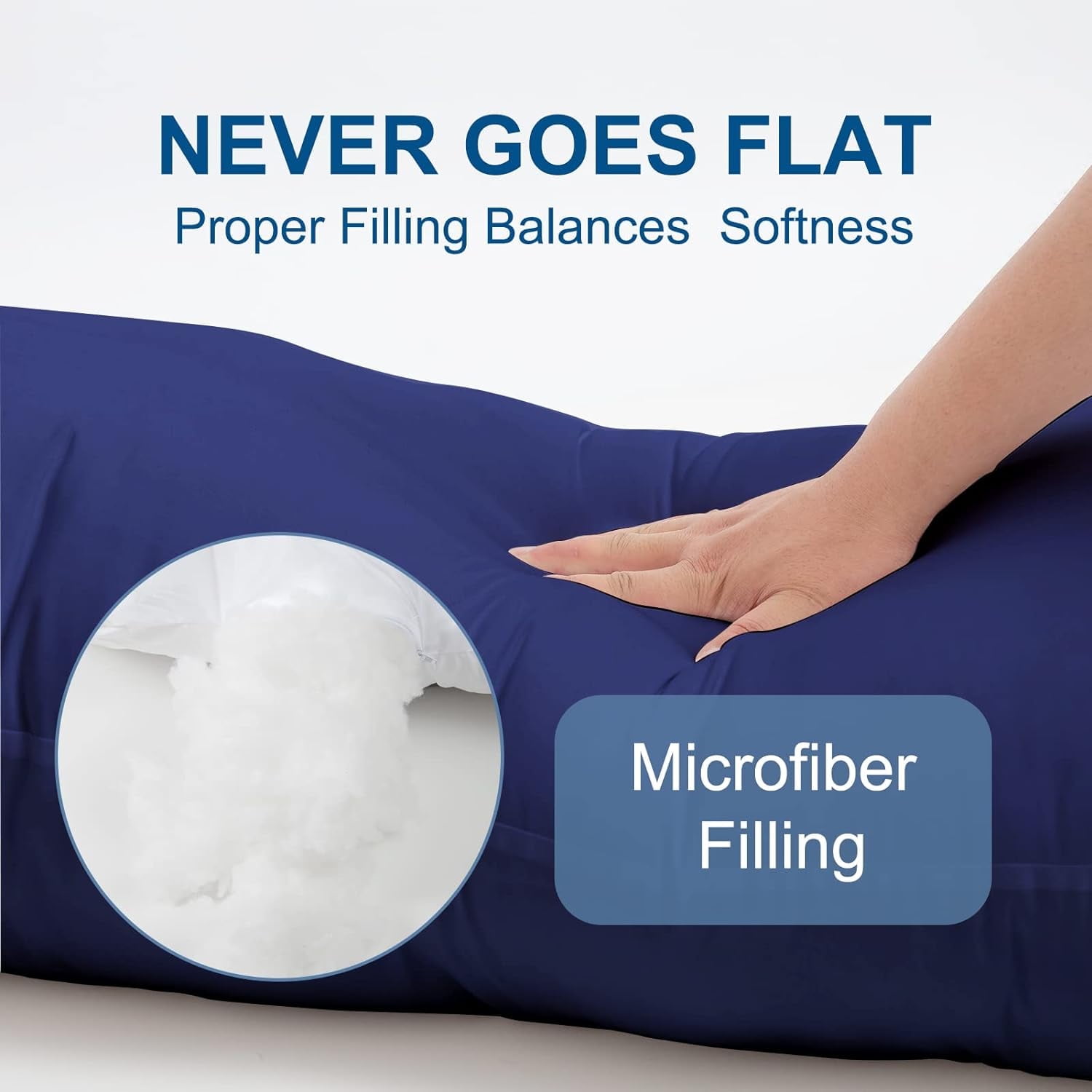 Large Body Pillow Insert- Breathable Full Body Pillow for Side Sleeper ...