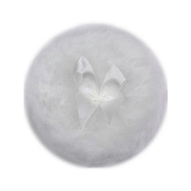 Powder Puff Large Velour Body Makeup Puffs with Satin Ribbon, 4 in., 3 ...