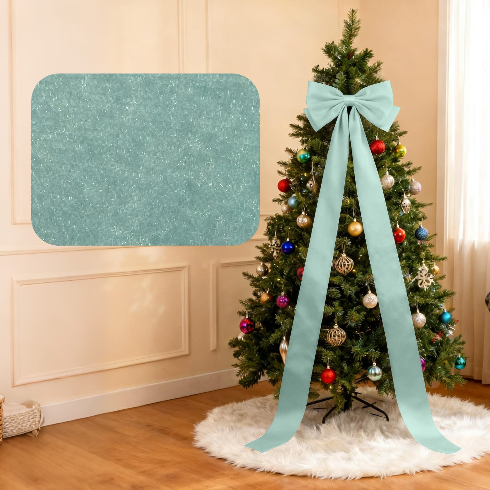 Large Bow Christmas Tree Topper, Big Decorative Bows for Tree Top ...