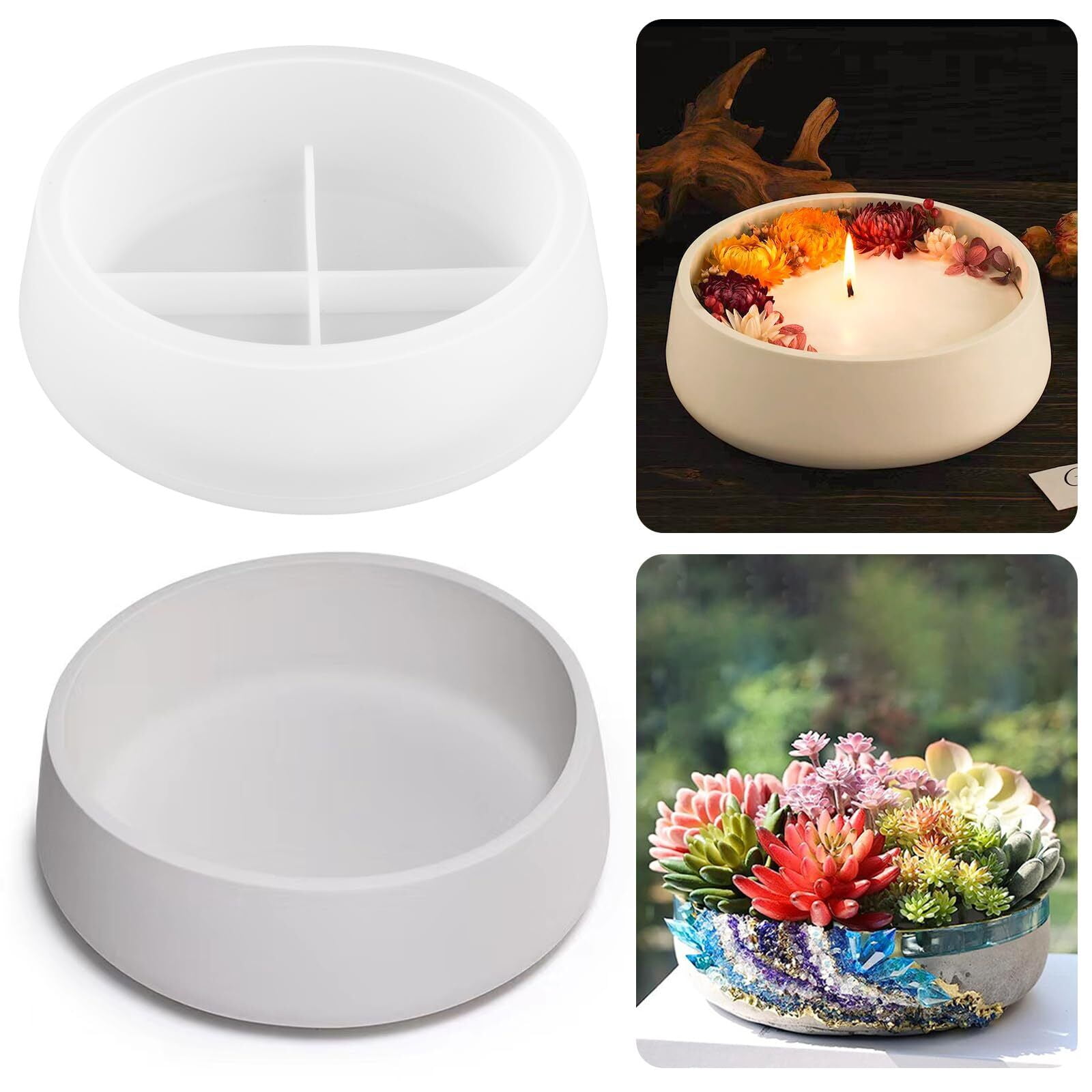 Large Bowl Resin Mold,Large Round Bowl Silicone Mold,Big Container ...