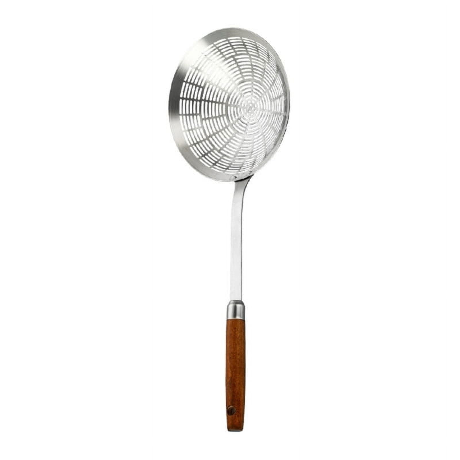 Large Bowl Slotted Spoon Comfortable Grip Handle Skimmer Ladles for ...