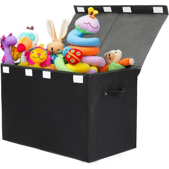 Large Box Chest Storage with Flip-Top Lid, Collapsible Storage Boxes ...