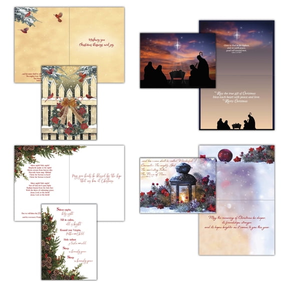 Large Boxed Christmas Card Assortment- Joyful Greetings - 24 cards and ...