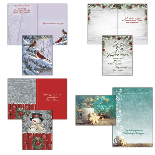 Large Boxed Christmas Card Assortment- Wonder and Joy - 24 cards and ...