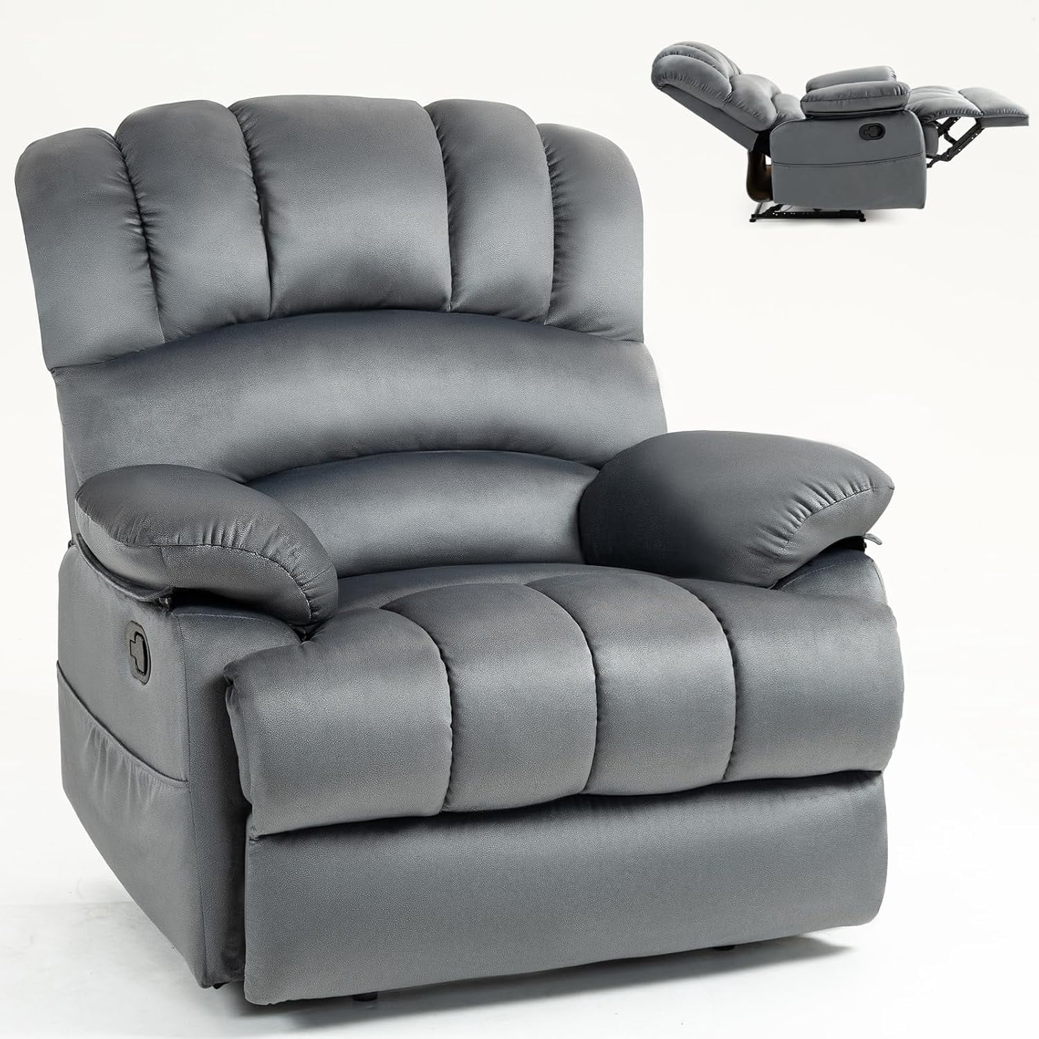 Large Boy Lazy Recliner Chair for Adult, Comfortable Manual Single ...