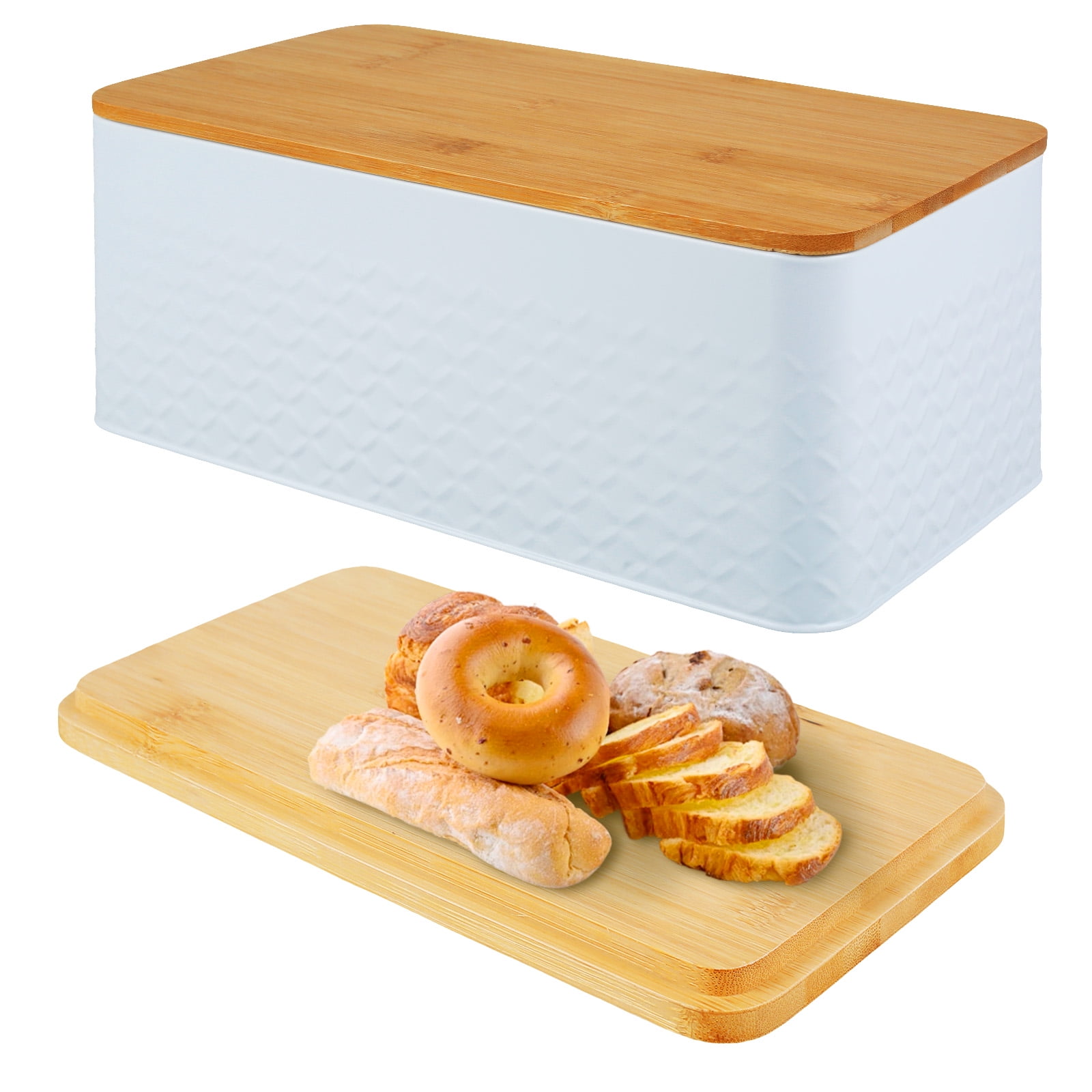 Large Bread Box for Kitchen Countertop, Bread Storage Container with ...