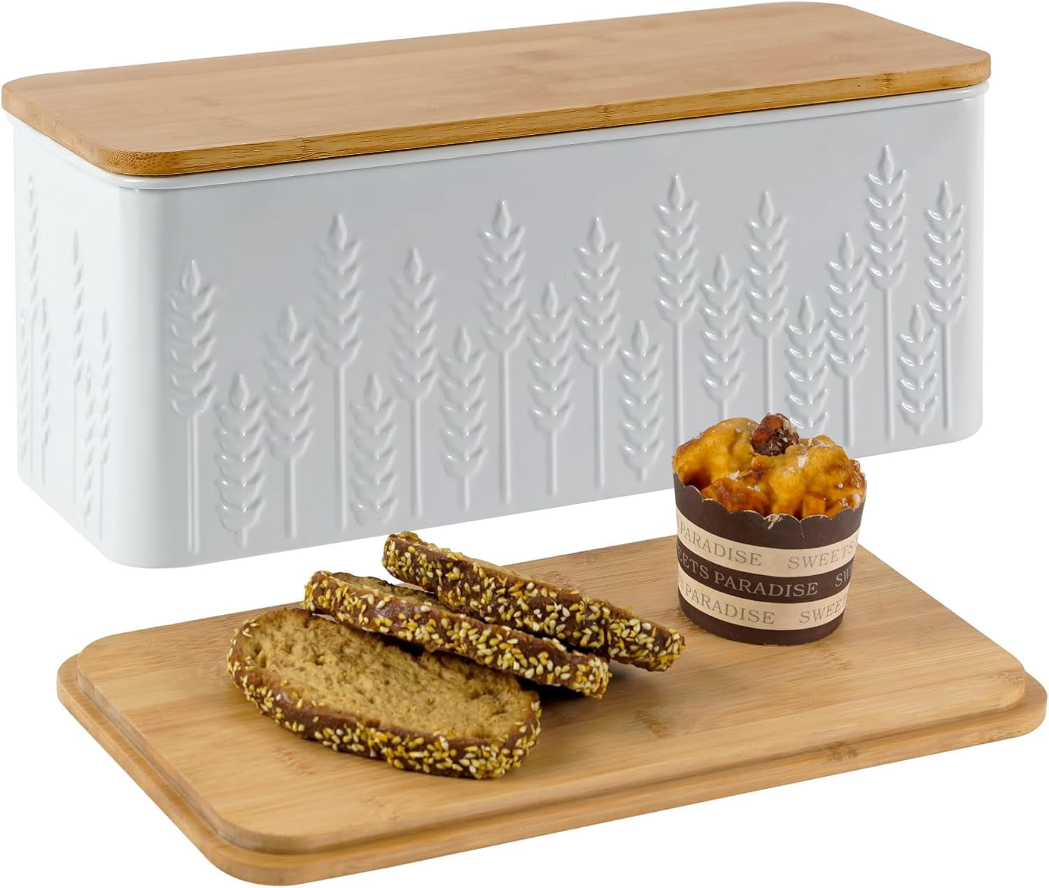 Large Bread Box for Kitchen Countertop Corner Breadbox for Homemade ...