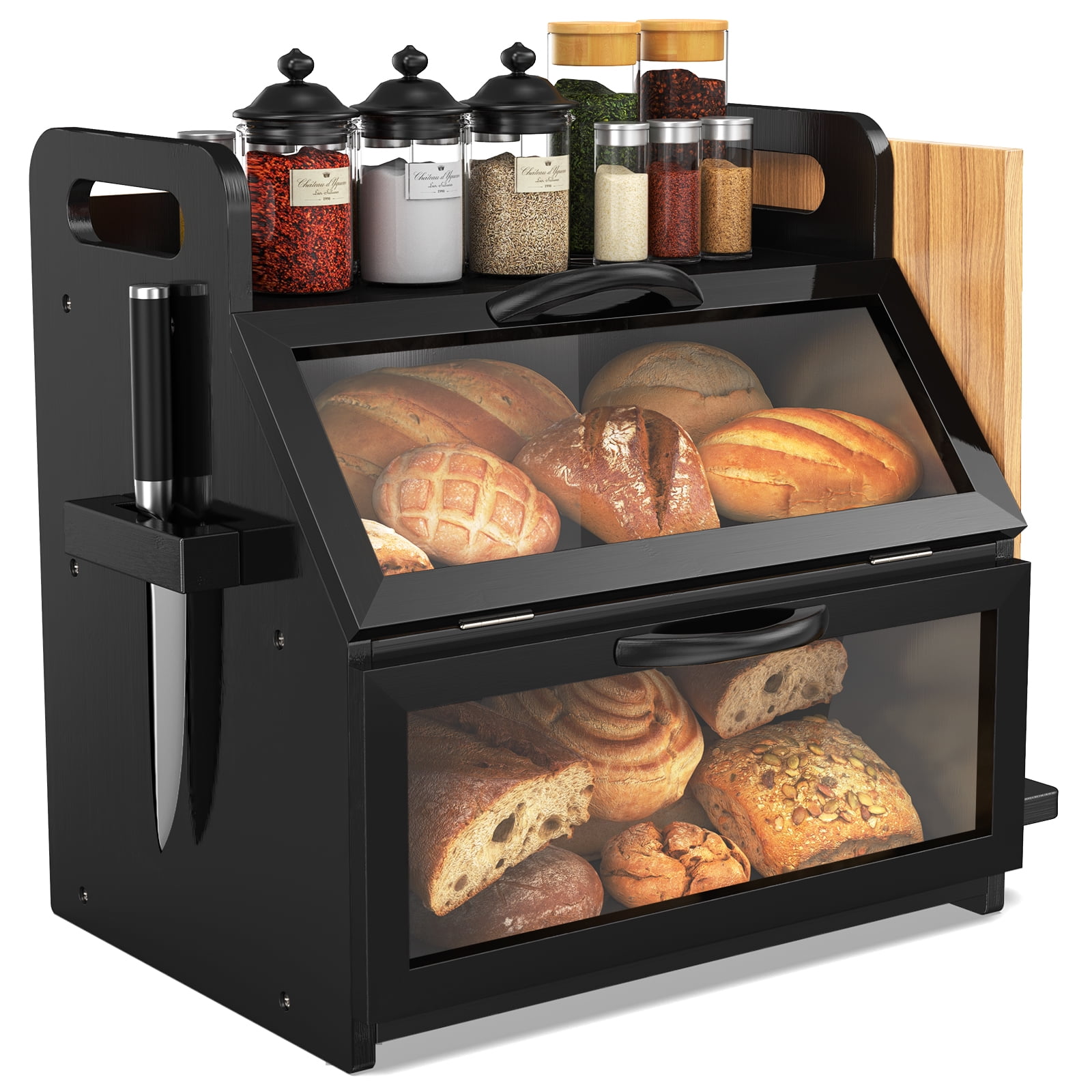 Large Bread Storage for Kitchen Countertop, Container for Homemade ...