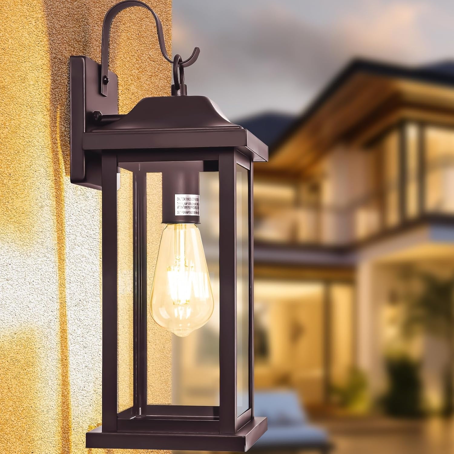 Large Bronze Outdoor Wall Light 17 Inch, Vintage Exterior Light Fixture with IP65 Waterproof ...