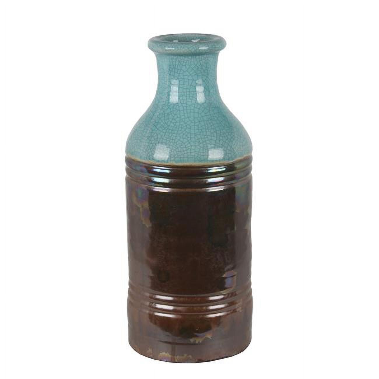 Privilege Contemporary Ceramic vase With Brown Finish 20242 - Walmart.com