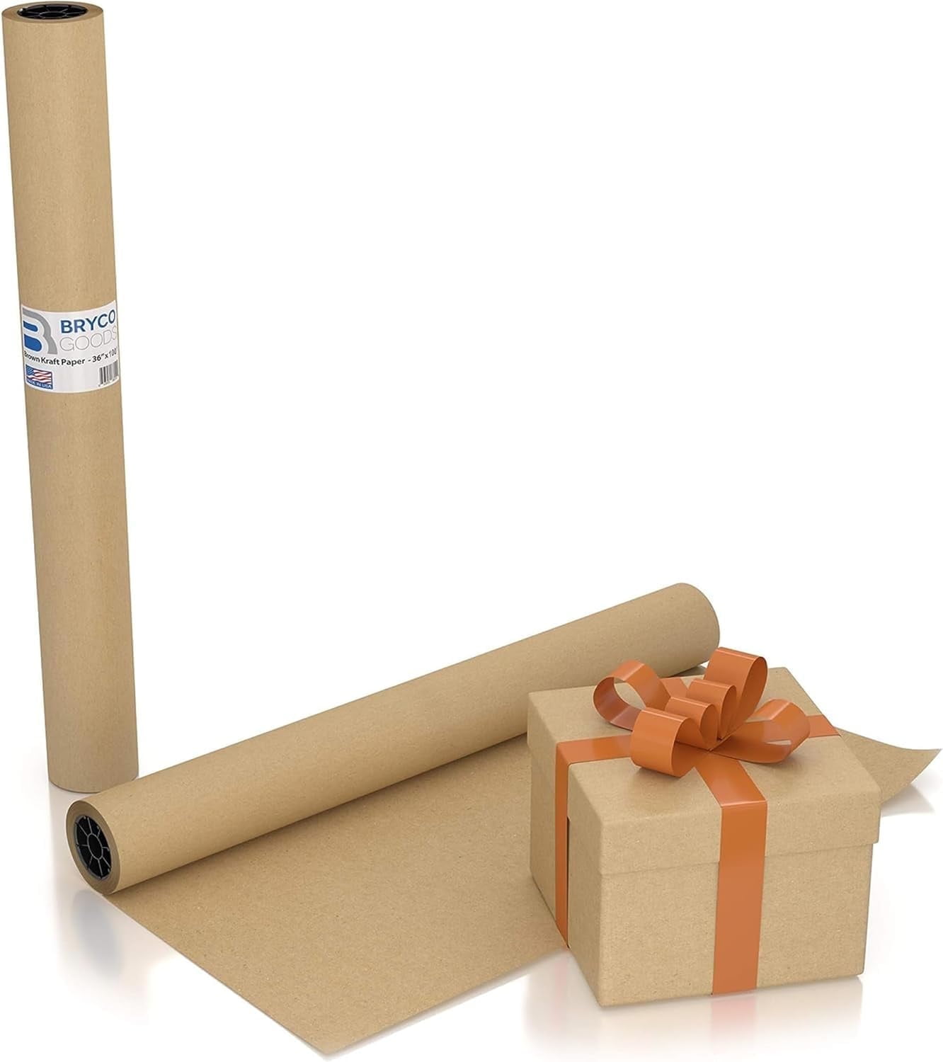 Large Brown Kraft Paper Roll - 36" x 1200" (100 ft) - Made in USA ...