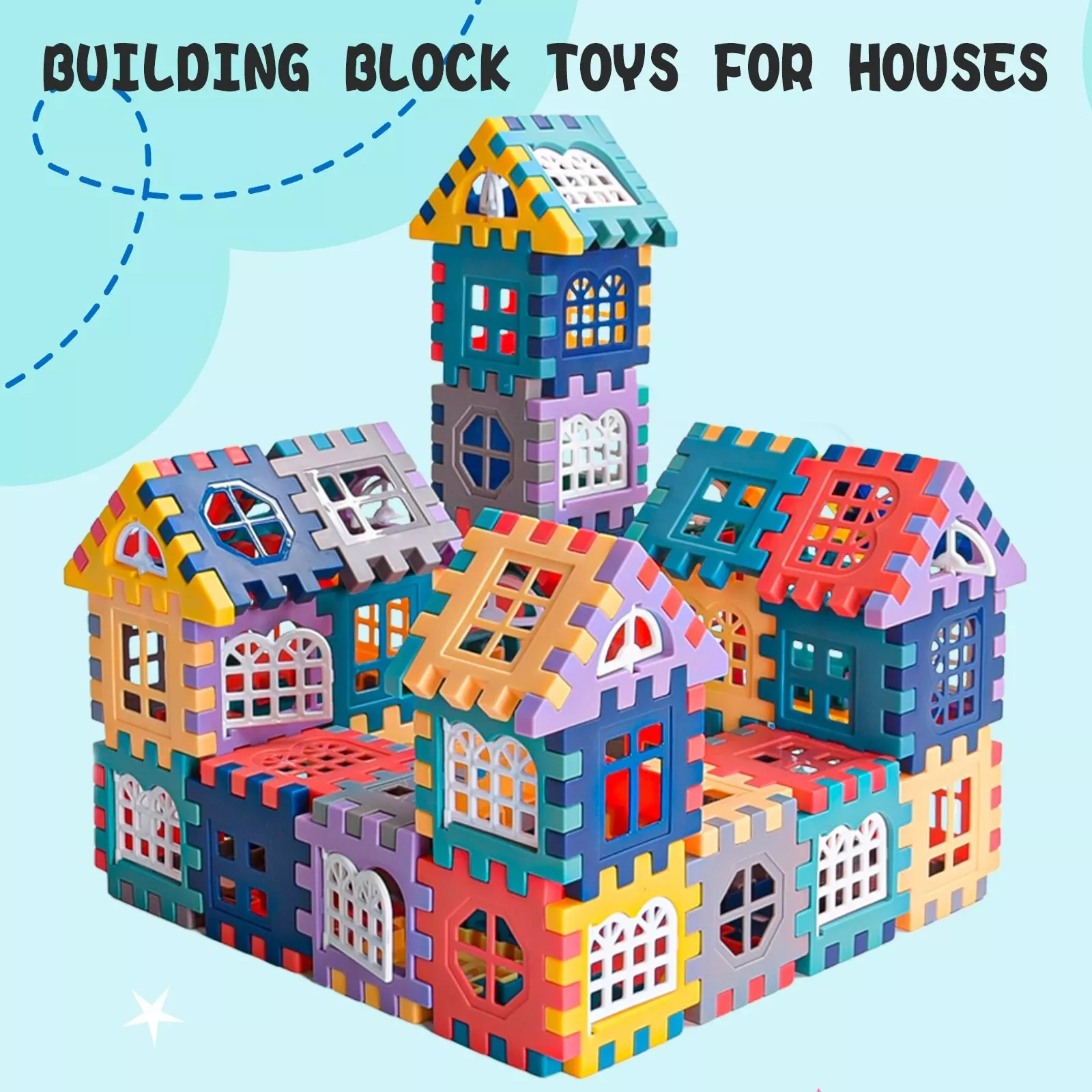 Large Building Block House Set - Educational Construction Toy for Kids ...