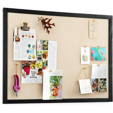Navaris Linen Bulletin Board - Wall Memory Pinboard - 17 x 23 ...
