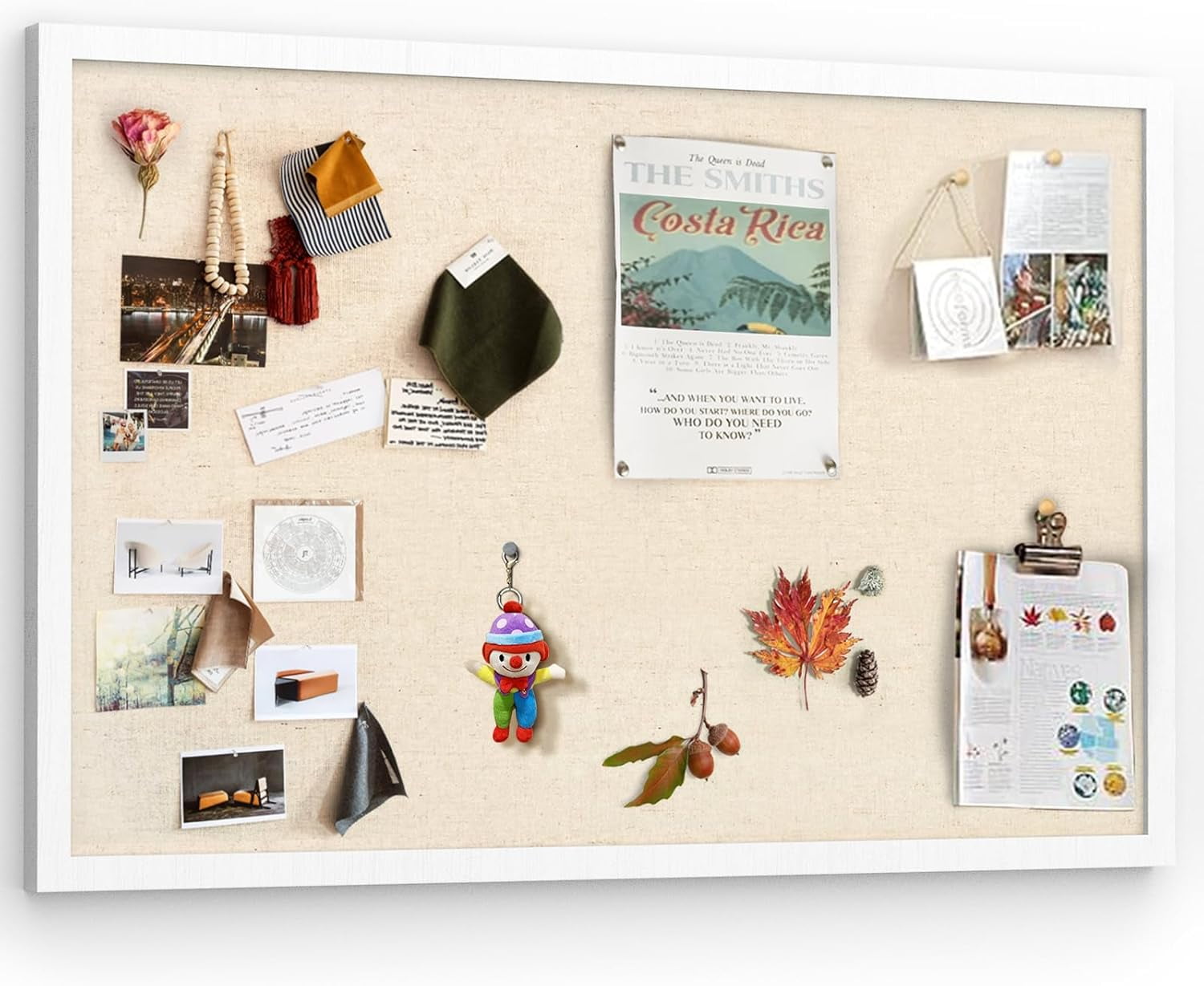 Large Bulletin Board 30x20 Inch with Linen Cork Boards Wall Decor ...