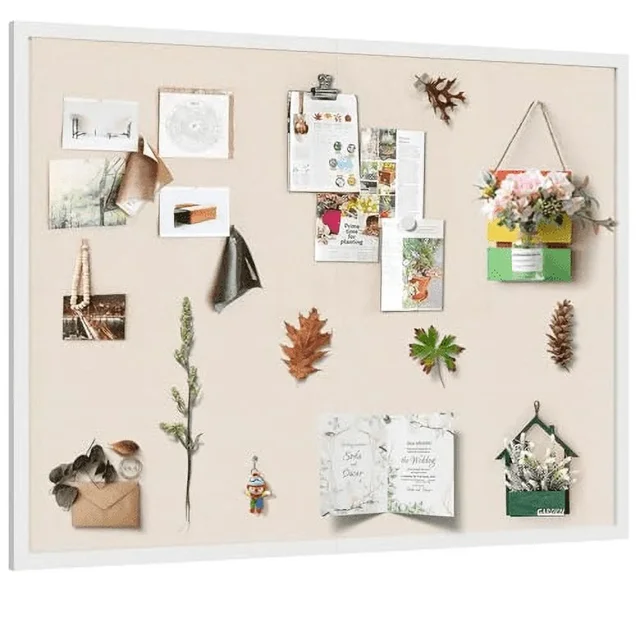 Large Bulletin Board 48x36 inch with Linen Cork Boards Wall Decor ...